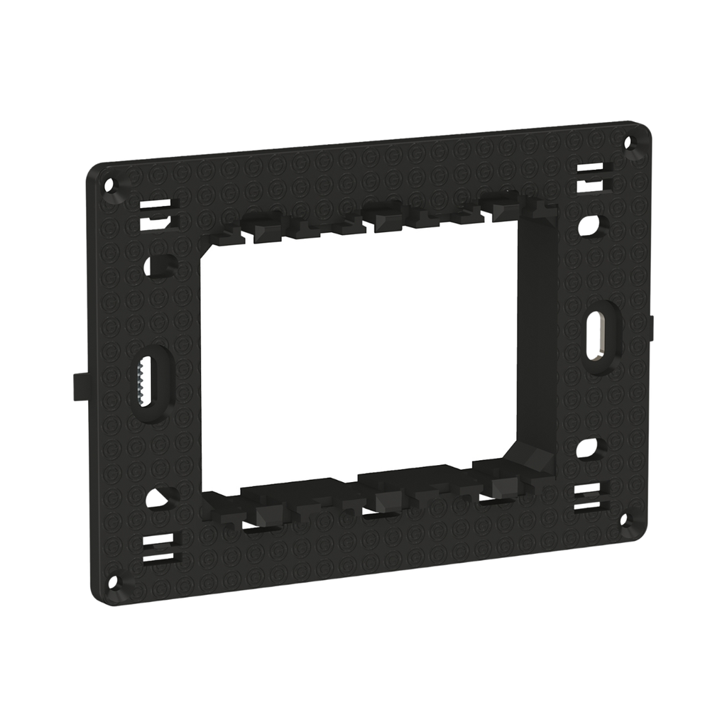 Schneider Electric Easy Styl, Modular Fixing Frame, 3 Modules Black ...